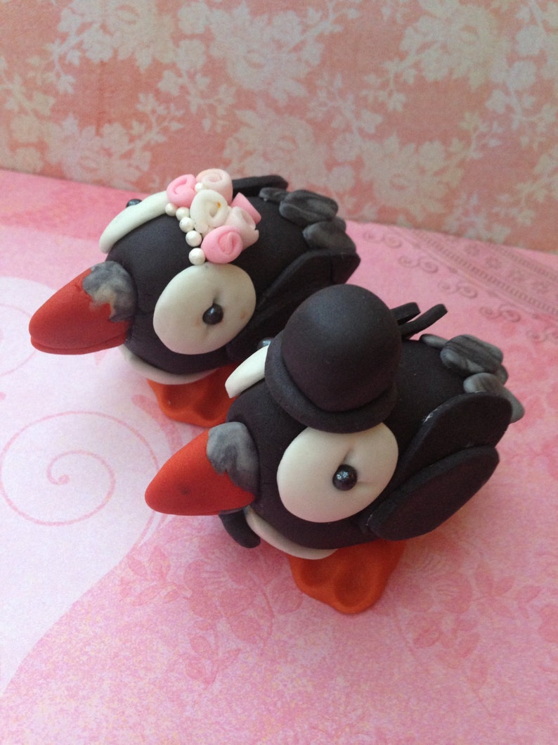 Puffins Couple Wedding, Bridal Shower Cake Toppers - Etsy