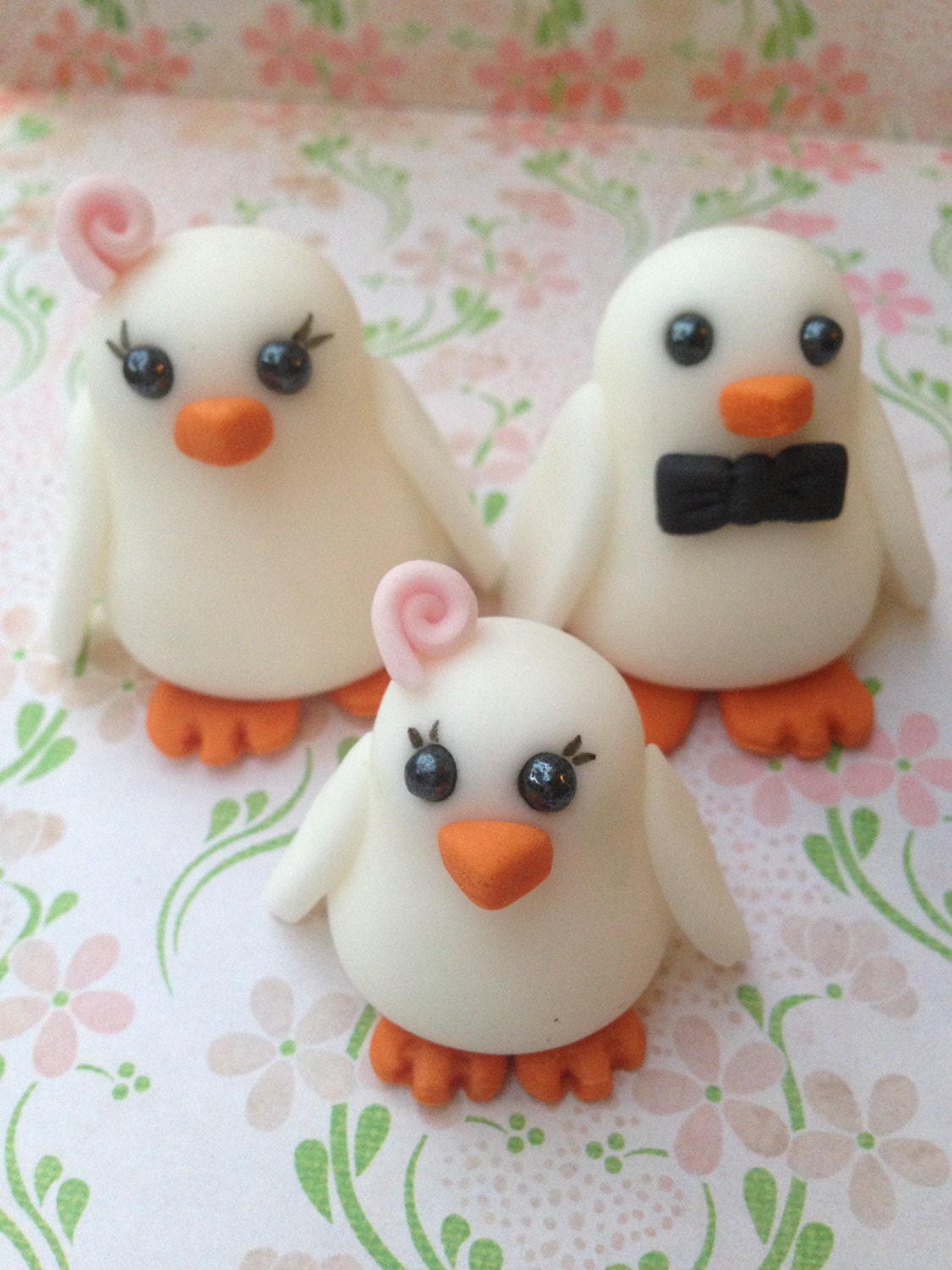 Edible Fondant Cake Topper Army Penguin Couple Great Topper | Etsy