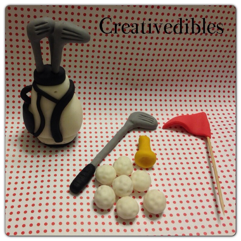Fondant Golf Club Set Cake Toppers - Etsy
