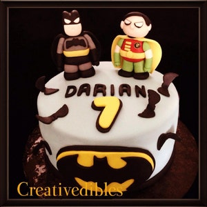 Batman and Robin Inspired Fondant Cake Toppers - Etsy