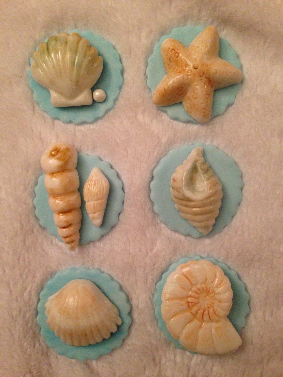 Sea Shell Fondant Toppers - Etsy