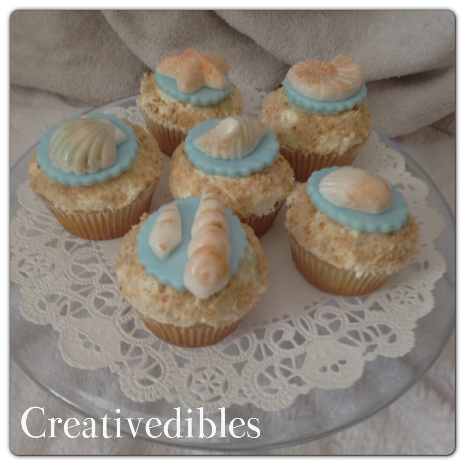 Sea Shell Fondant Toppers - Etsy