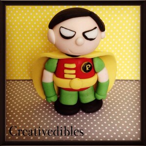 Batman and Robin Inspired Fondant Cake Toppers - Etsy
