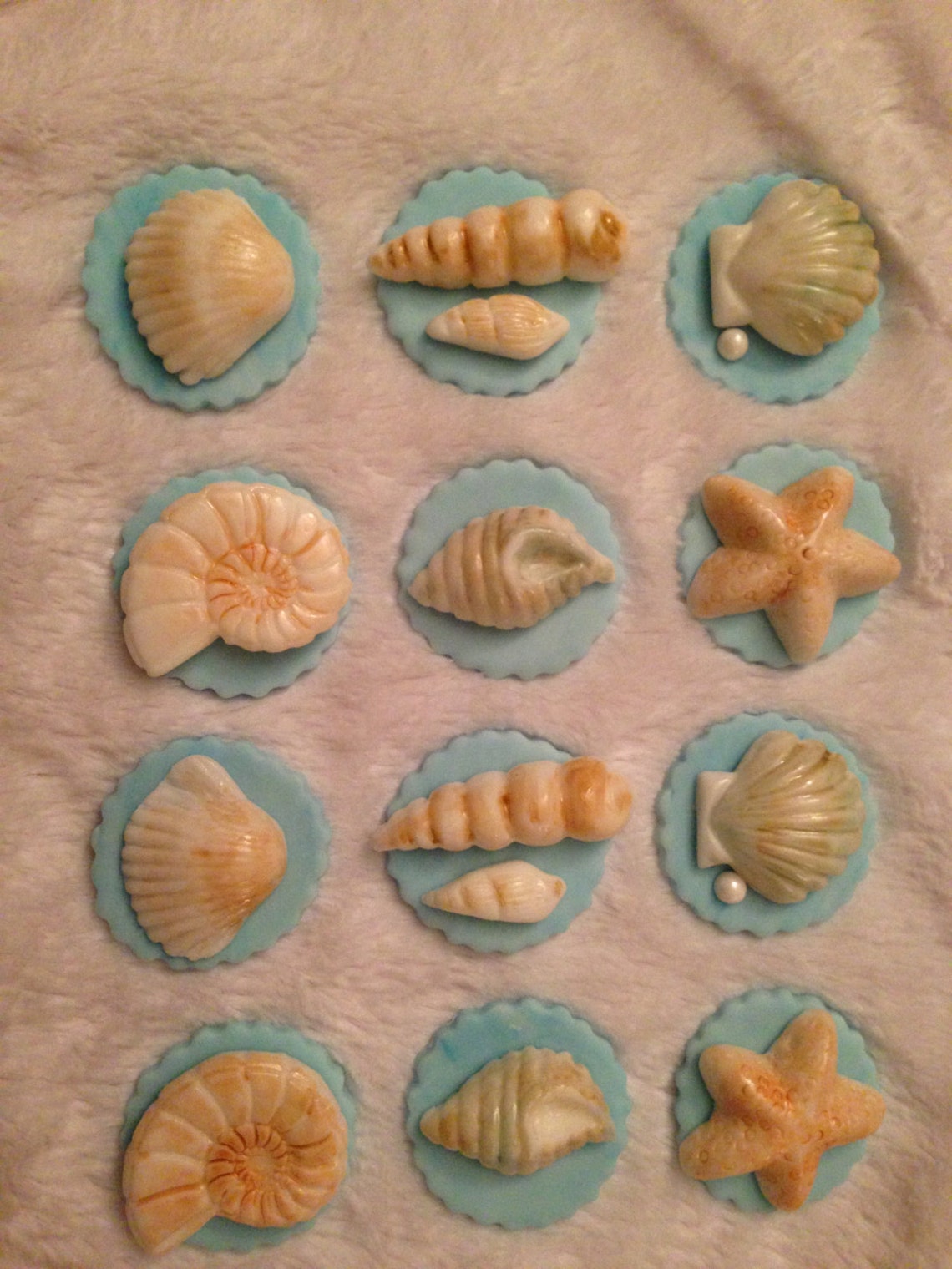 Sea Shell Fondant Toppers | Etsy