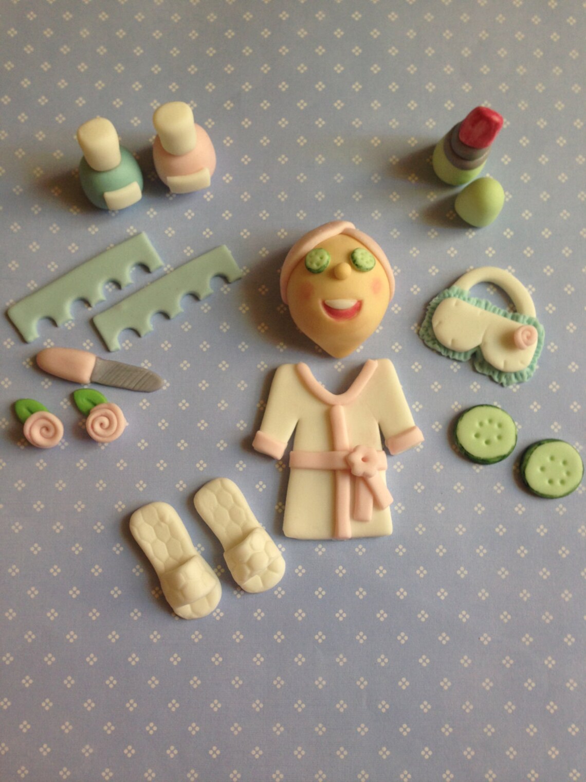 Spa Theme Fondant Cake Toppers - Etsy