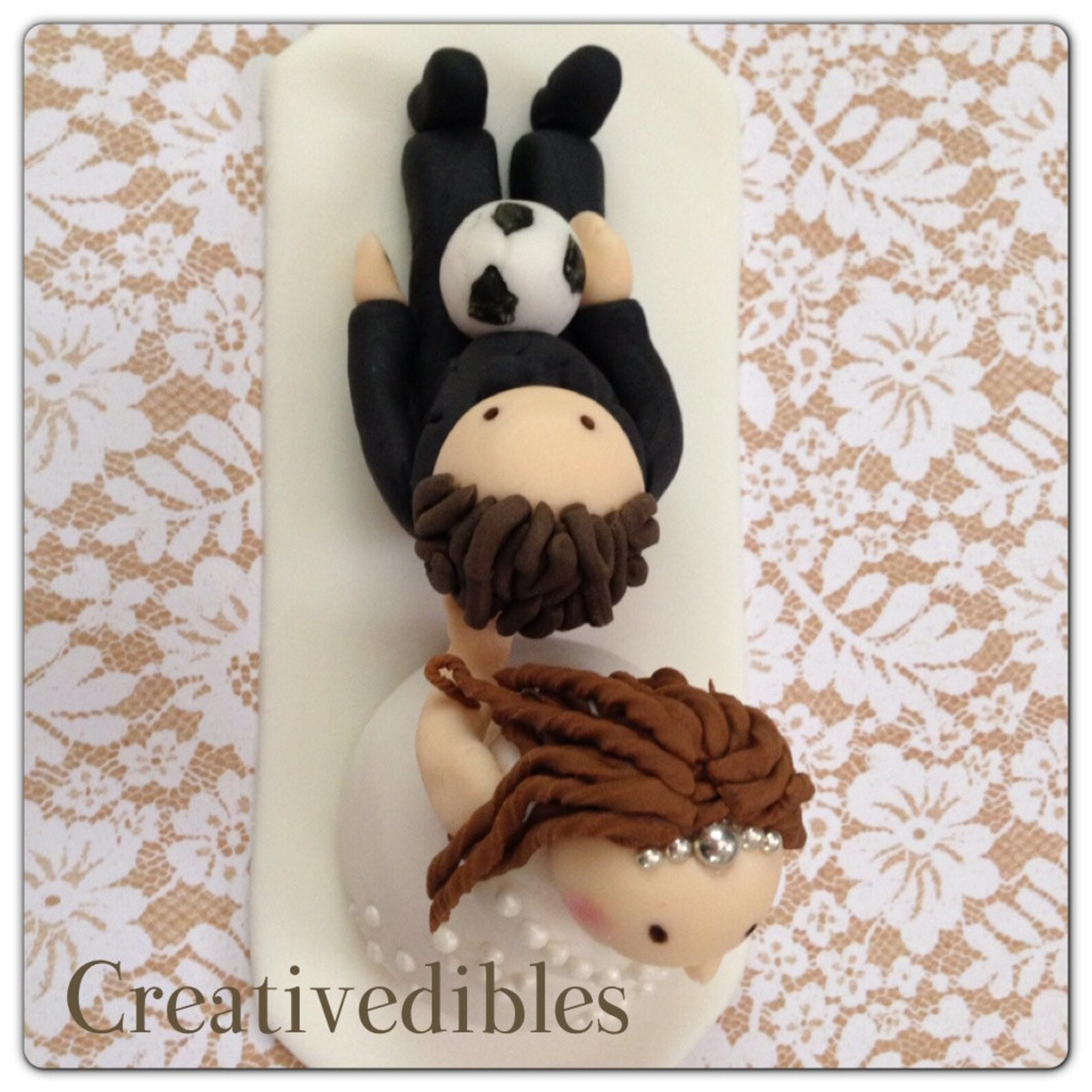 Fondant Bride & Groom Wedding Cake Topper - Etsy