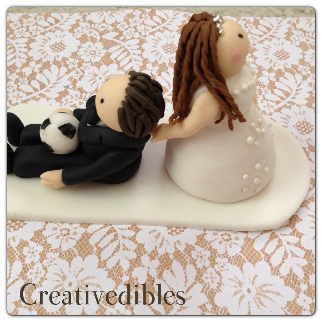 Fondant Bride Groom Wedding Cake Topper Etsy