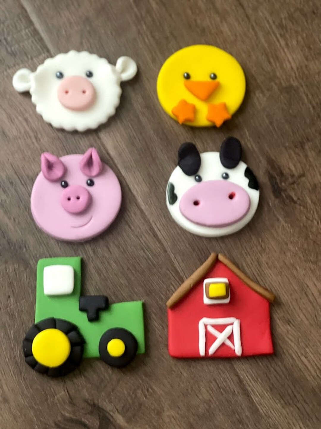 Barn Theme Birthday Party Cake Toppers, Cupcake Toppers, Farm Animal ...