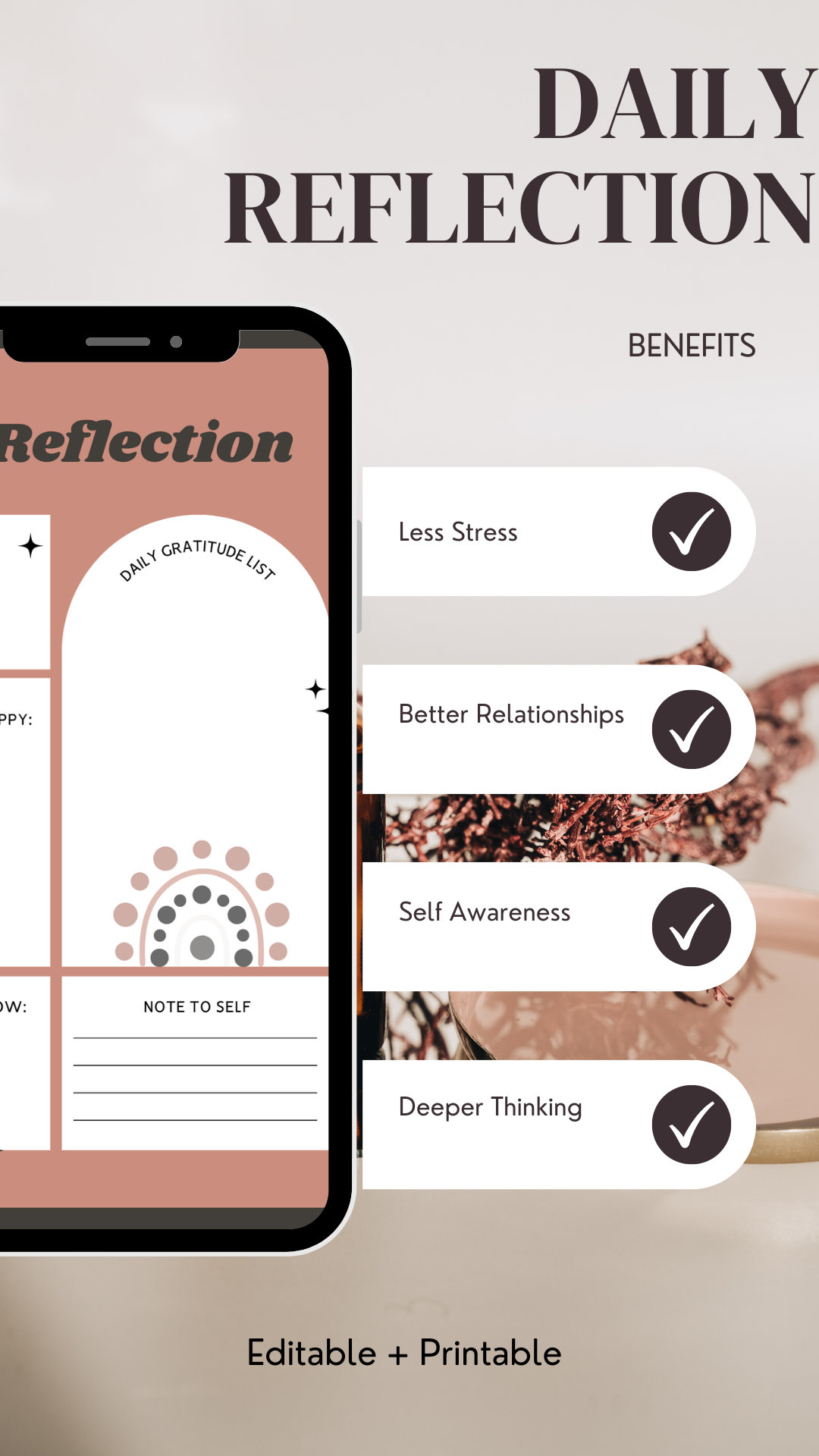 Printable Daily Reflection Journal Digital Download - Etsy