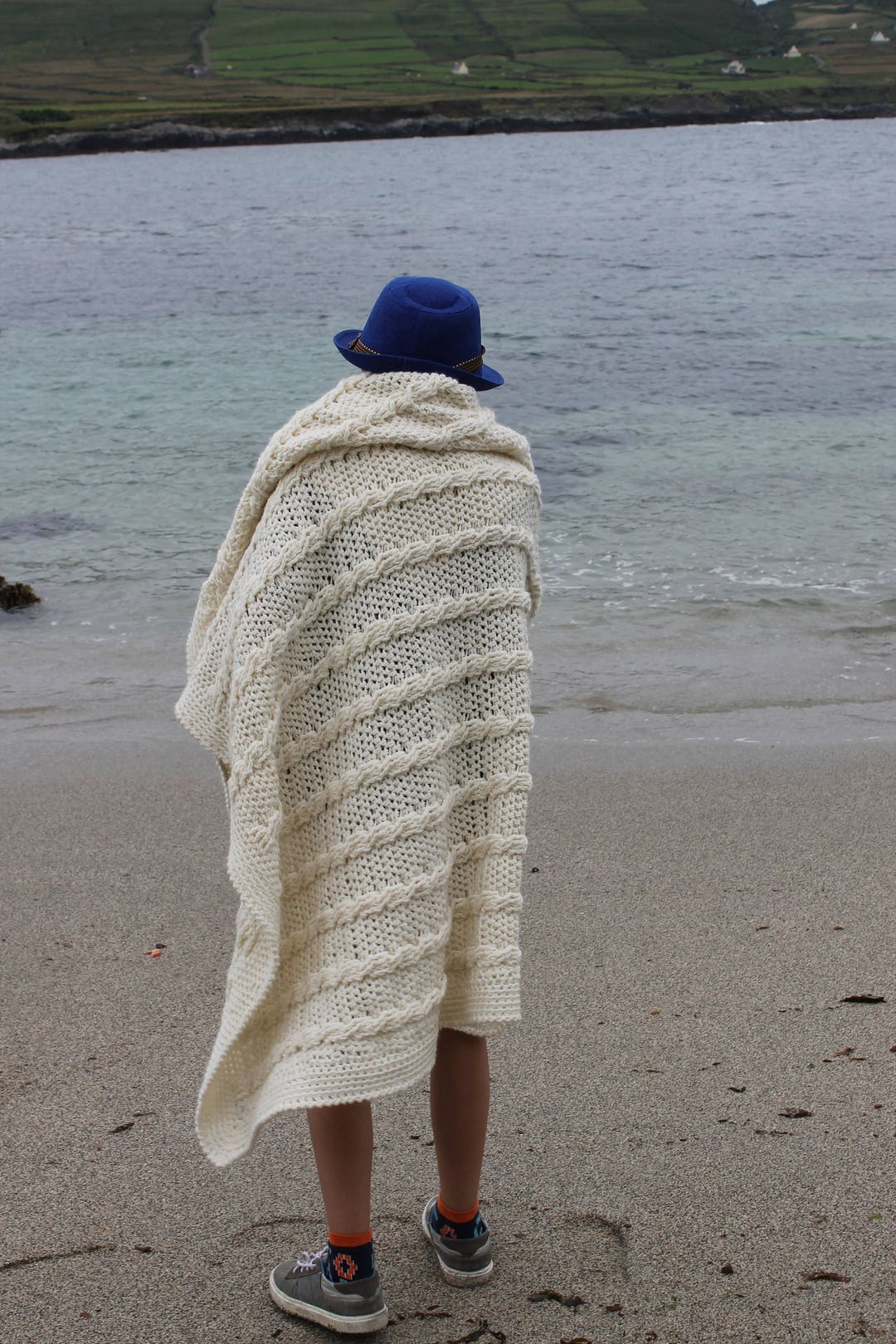 Patrón de manta Cable Aran de ganchillo - Etsy España