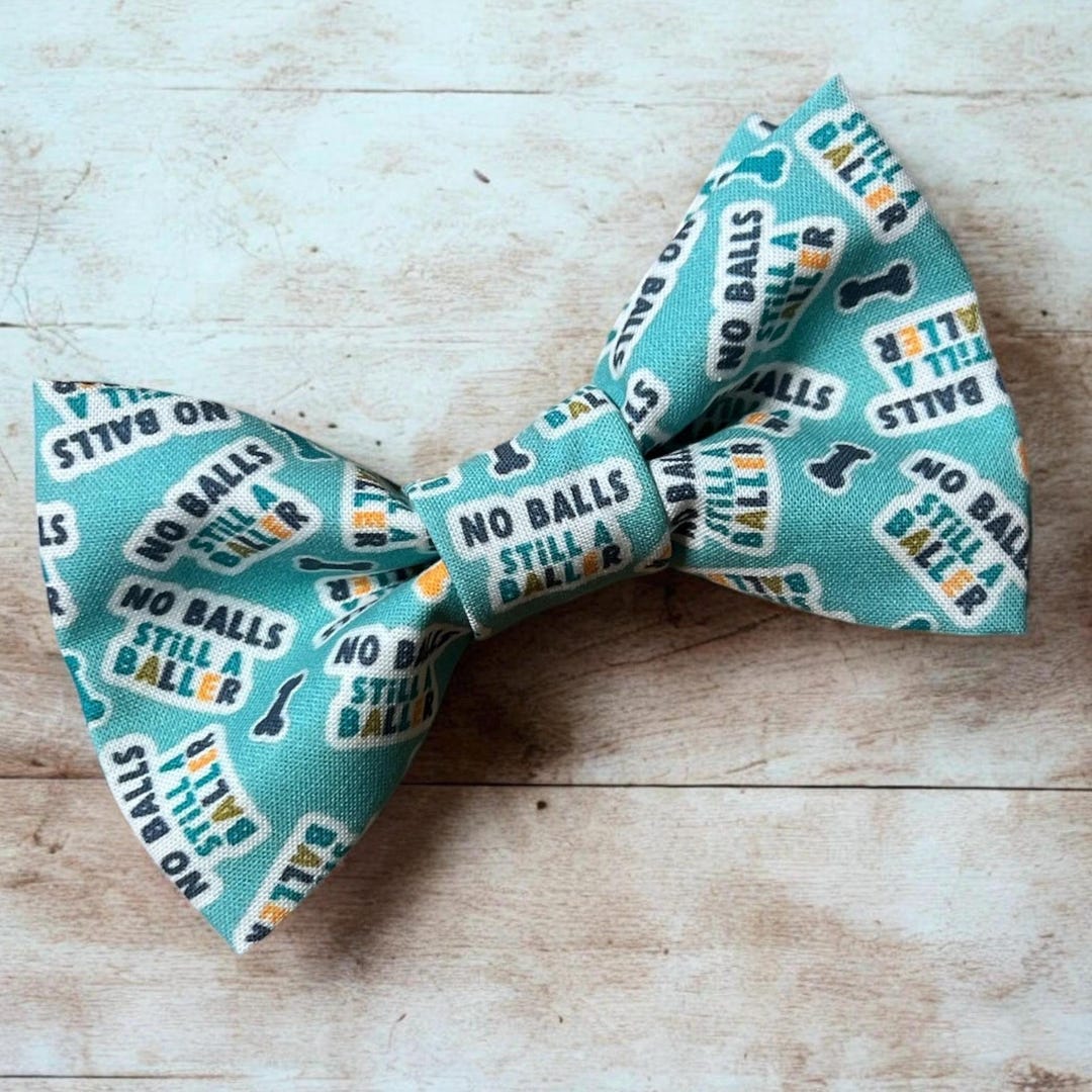 No Balls Still A Baller Dog Bow Tie or Cat Bow Tie | Dog Neutering Bow ...