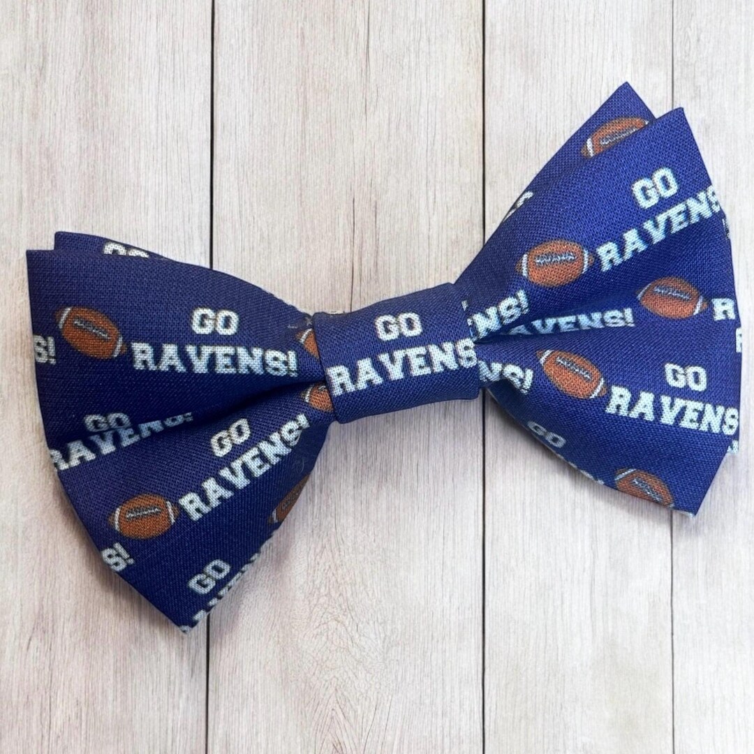 Ravens Dog Bow Tie: Handmade NFL Pet Collar Accessory - Etsy