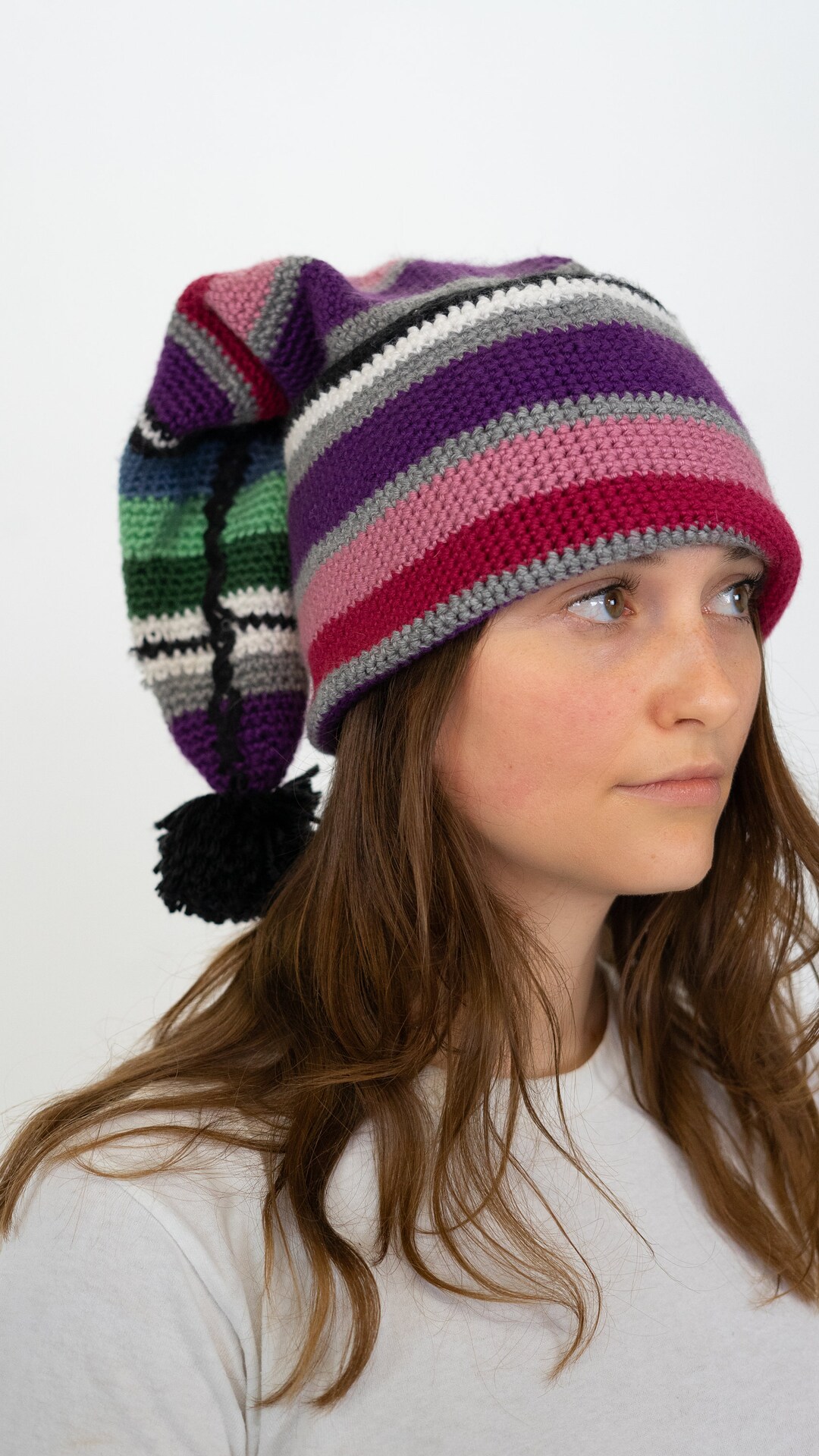 Striped Stocking Cap Crochet Pattern - Etsy