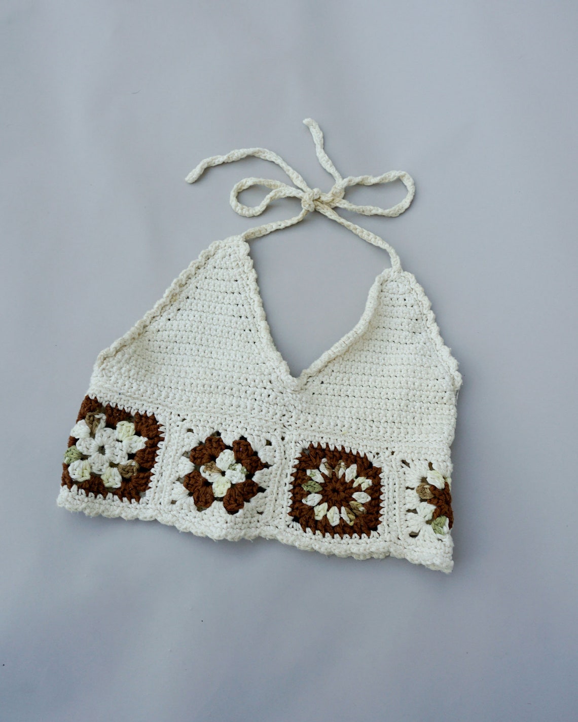 Granny Square Halter Top Crochet Pattern - Etsy