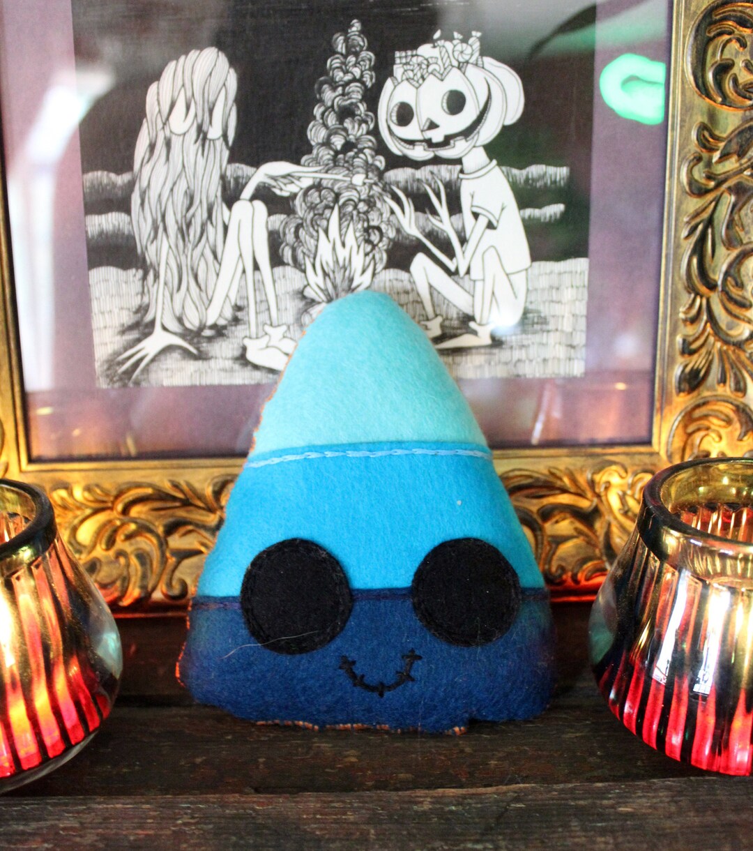 Candy Corn Plushie 100% Wool Felt Handmade - Etsy