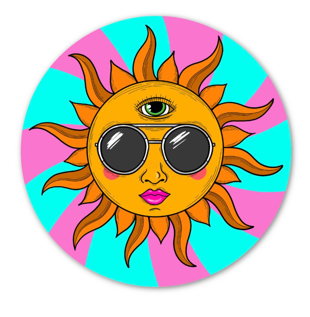 Third Eye Sun Sticker - Etsy