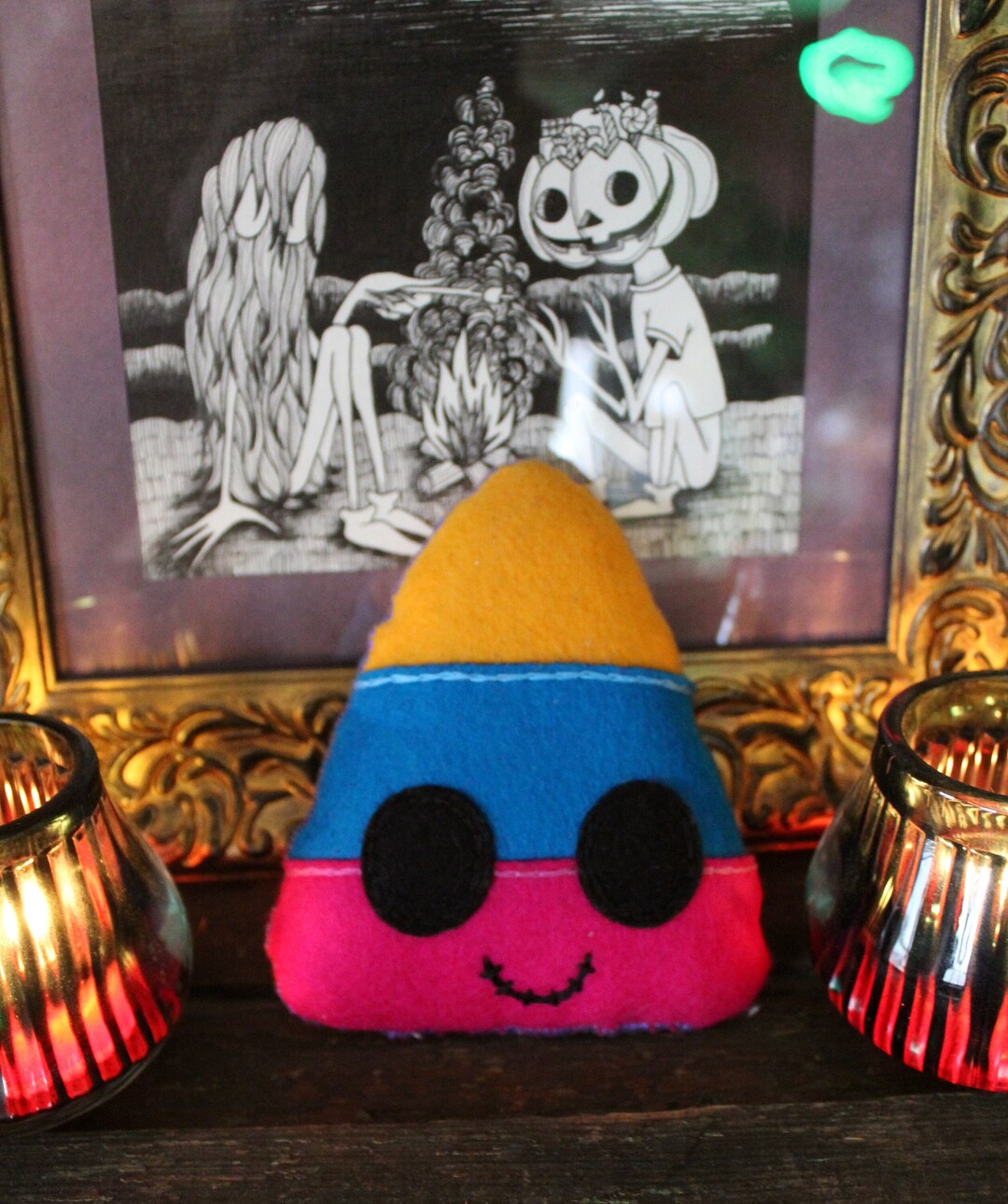 Candy Corn Plushie - 100% Wool Felt - Handmade - Etsy