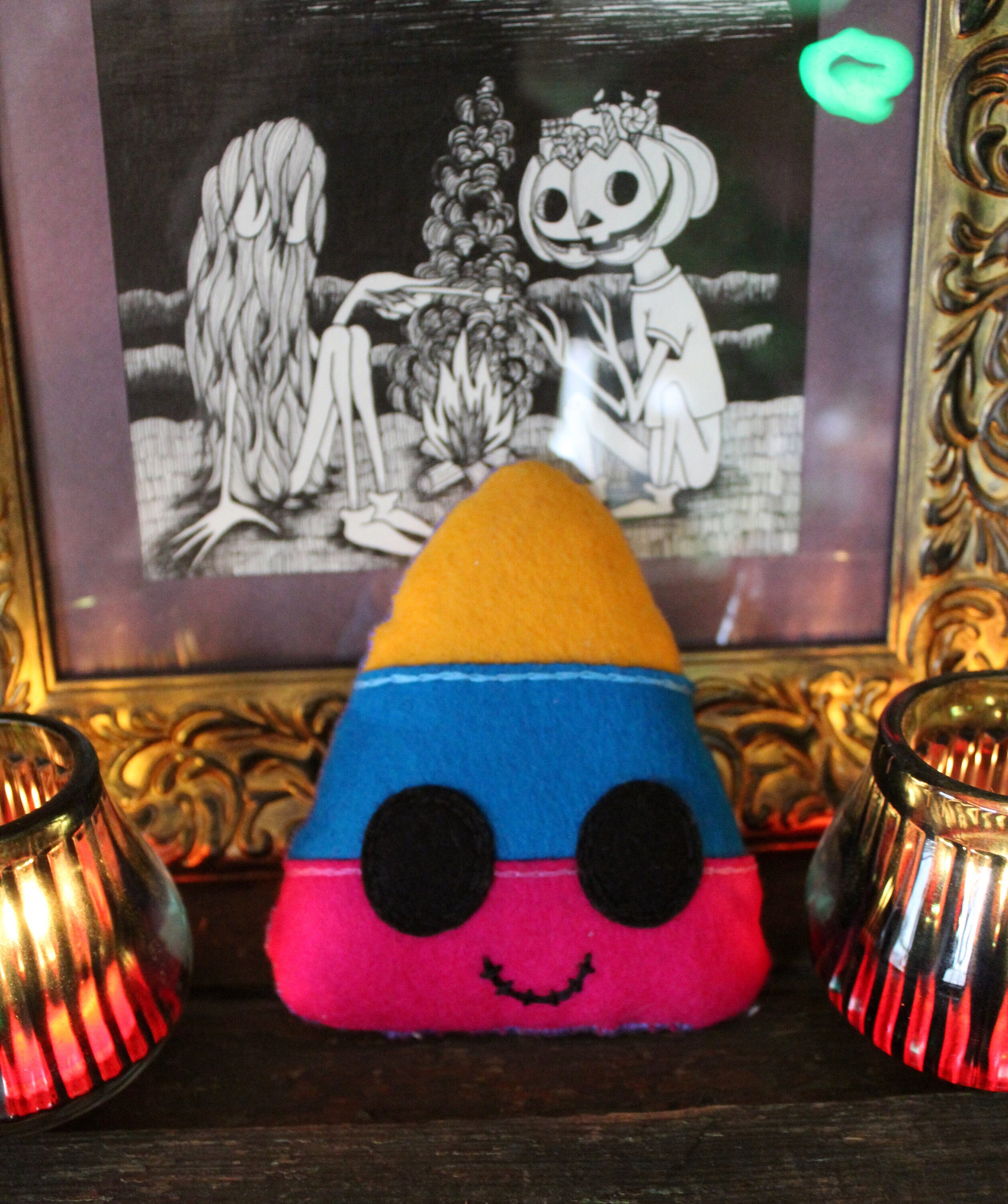 Candy Corn Plushie 100% Wool Felt Handmade - Etsy