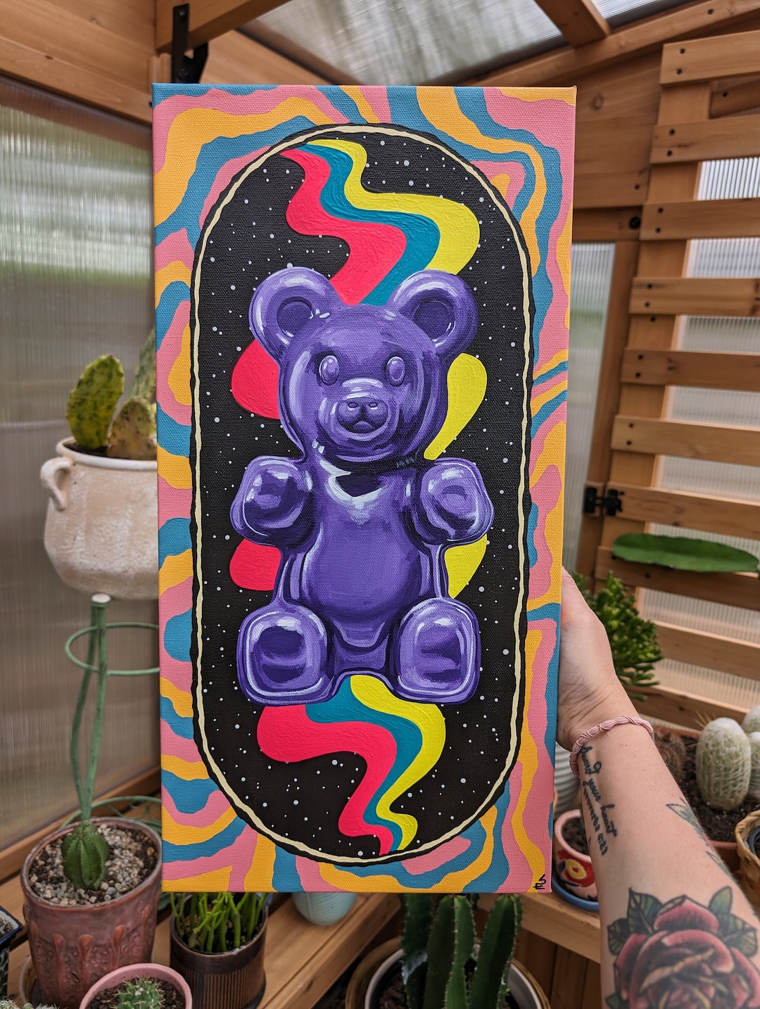Gummy Bear in Space - Original Painting - Etsy