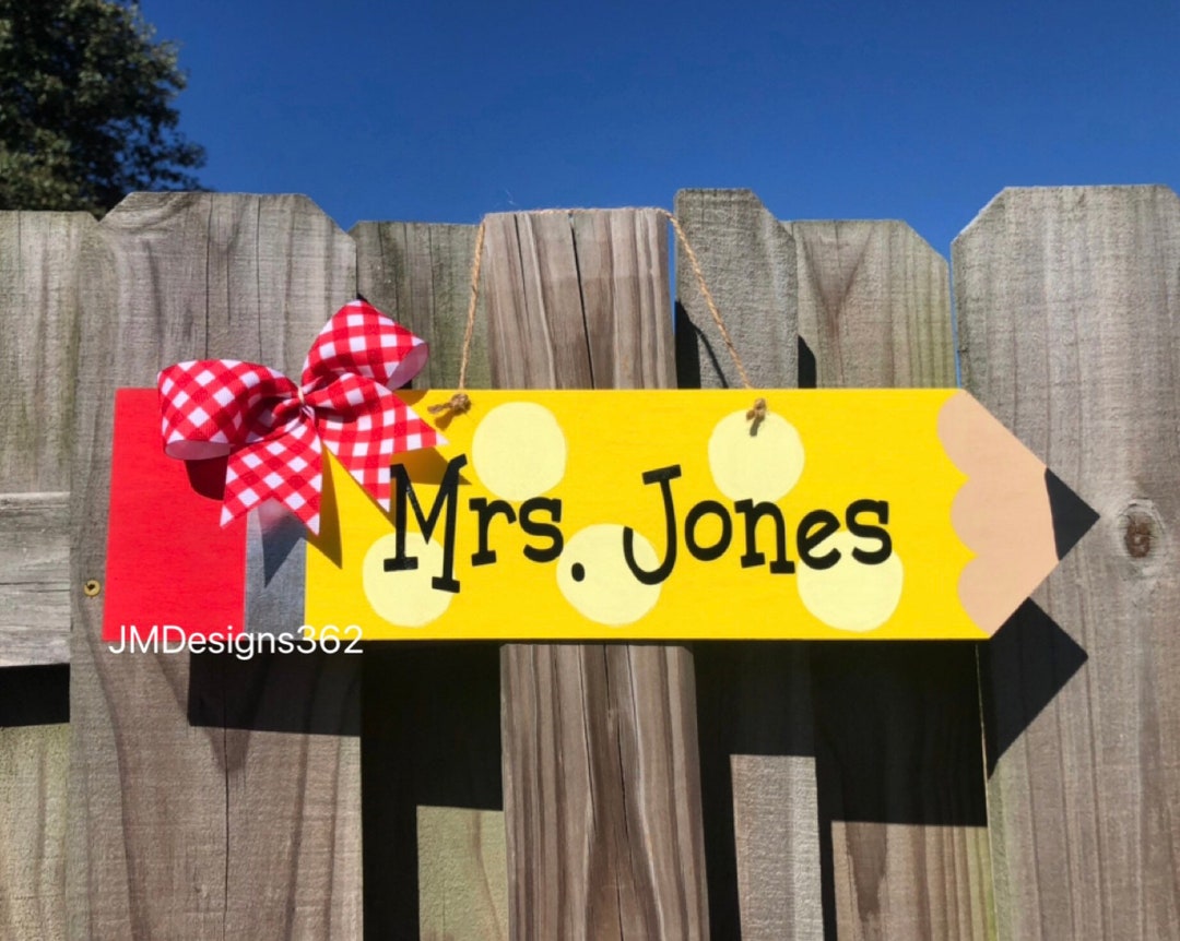 Hanging Pencil Name Sign - Etsy