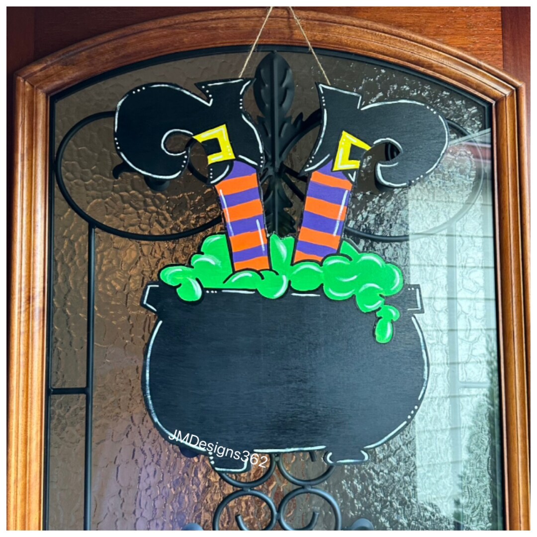 Witch’s Cauldron Door Hanger - Etsy