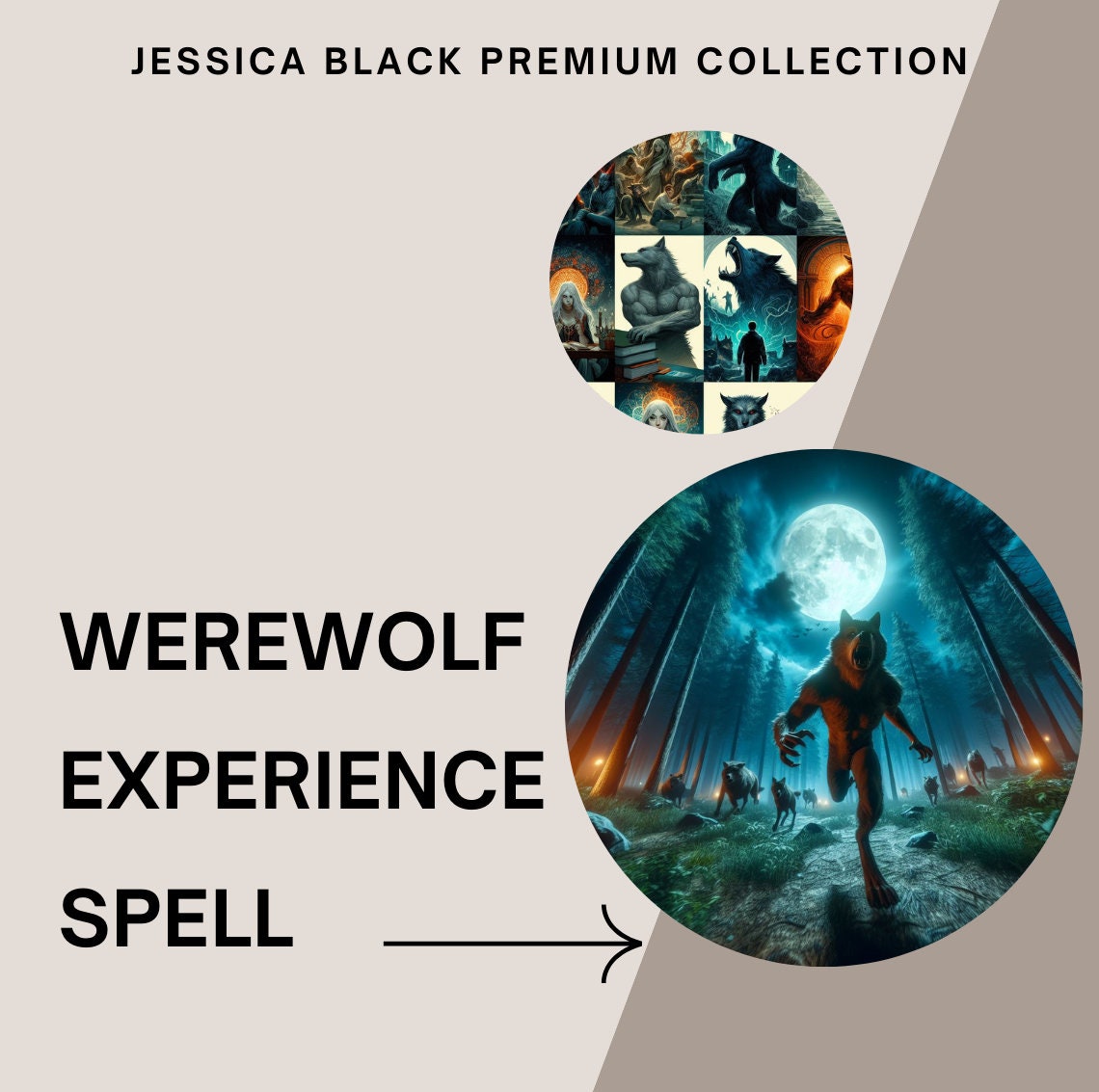 Customizable Ancient Werewolf Experience Spell Cast by Genie Amazing ...