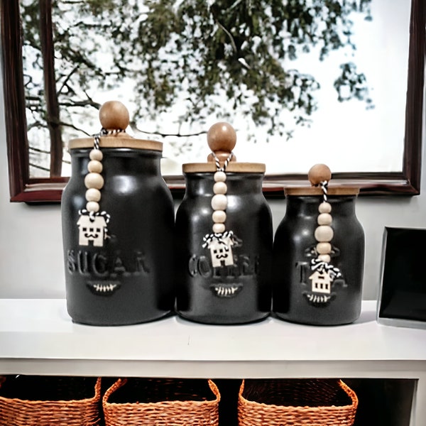 Ceramic Kitchen Canisters - Etsy