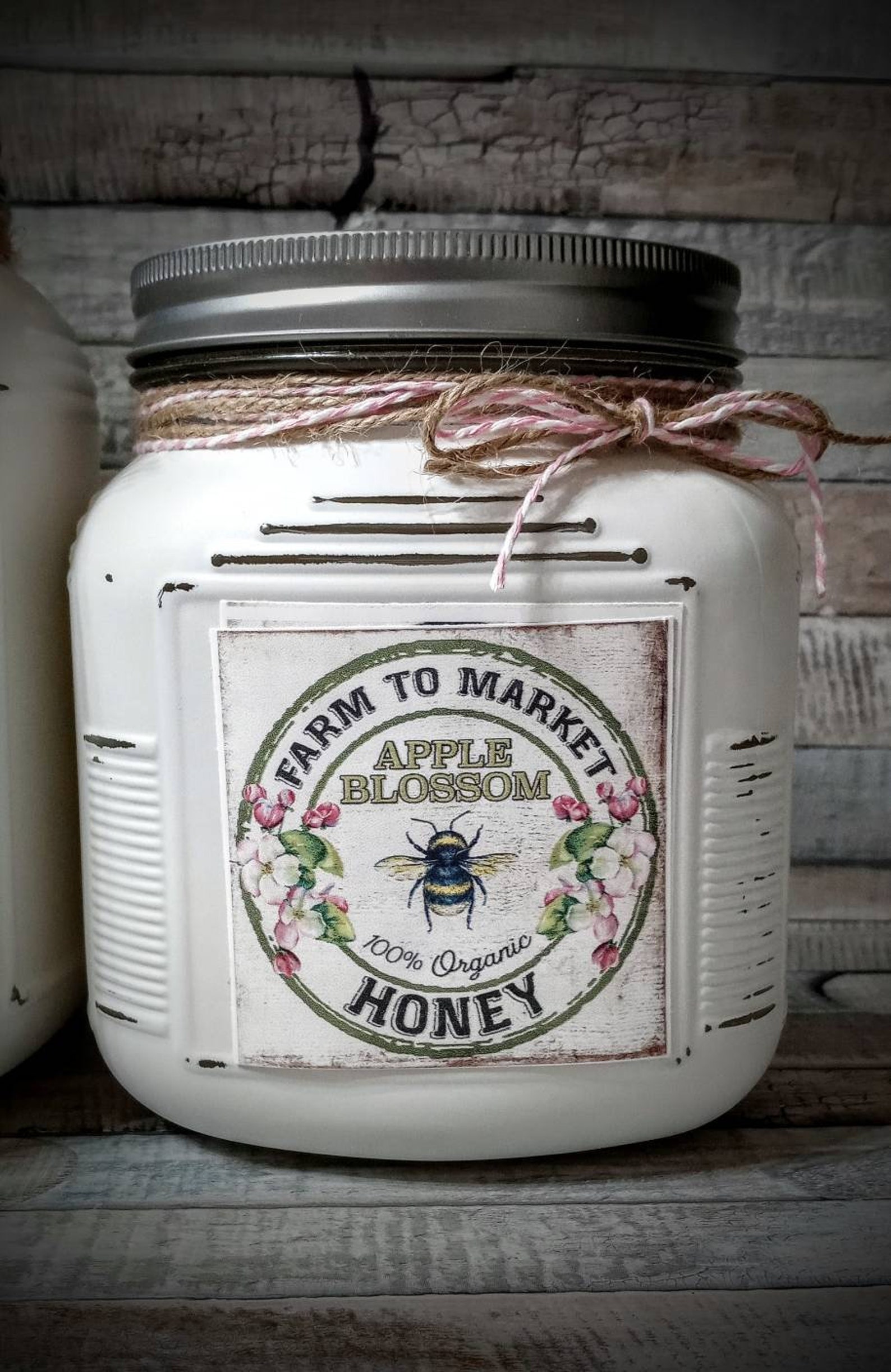 3 Piece Rustic Farmhouse Honey Bee Canister Set/cracker | Etsy