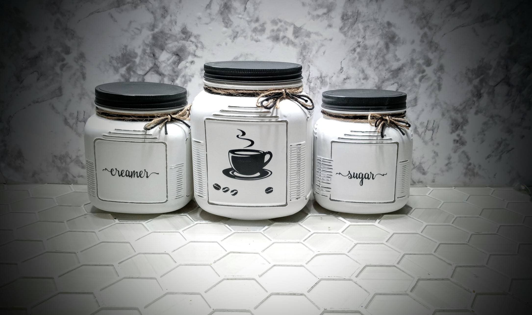 Coffee and Creamer Canisters - Etsy