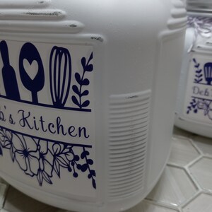 Personalized Farmhouse Kitchen Canisters, Kitchen Canister Set, Vintage ...