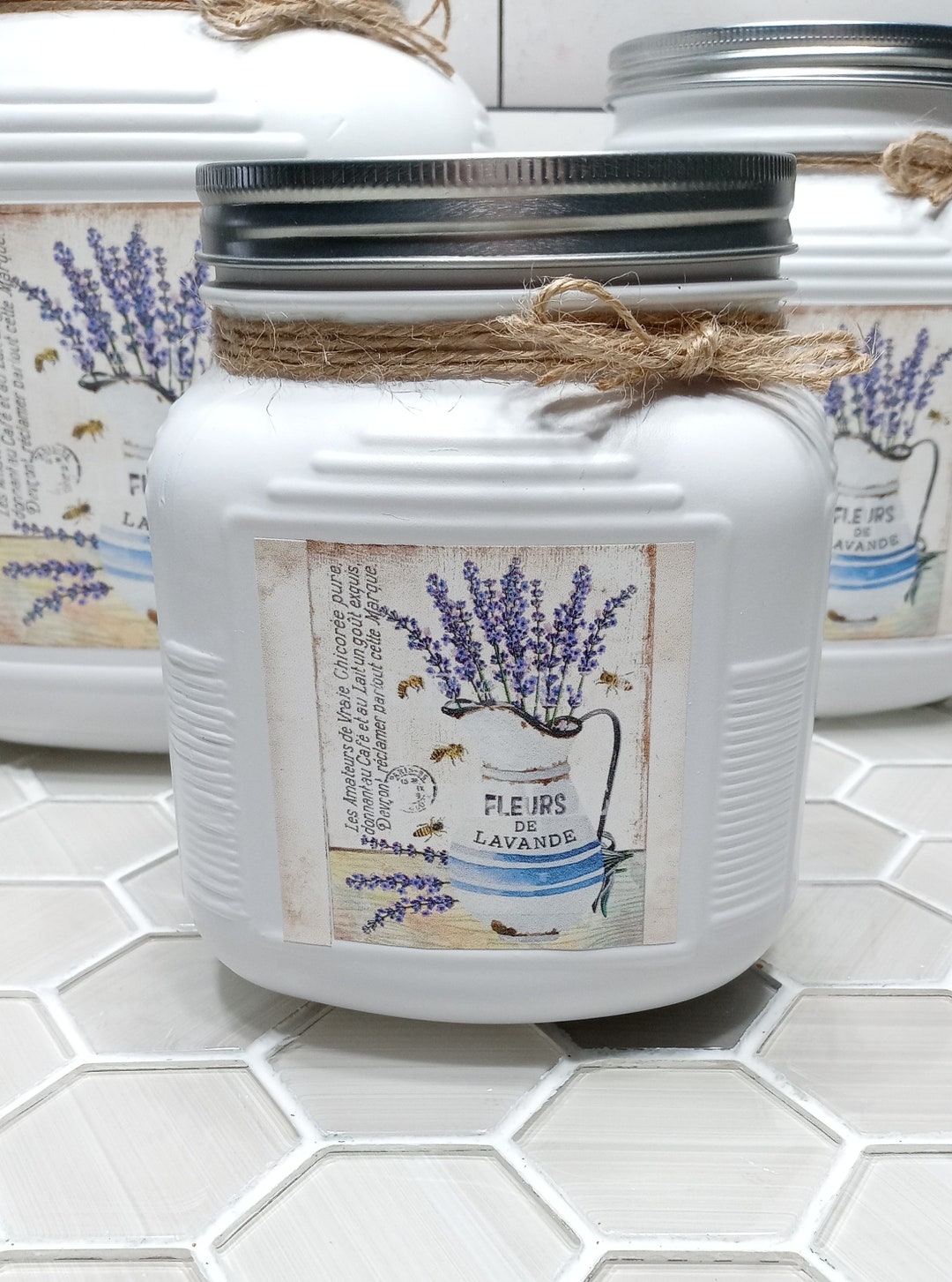 Vintage Style Lavender Cookie Jar, Lavender Snack Jar, Lavender ...