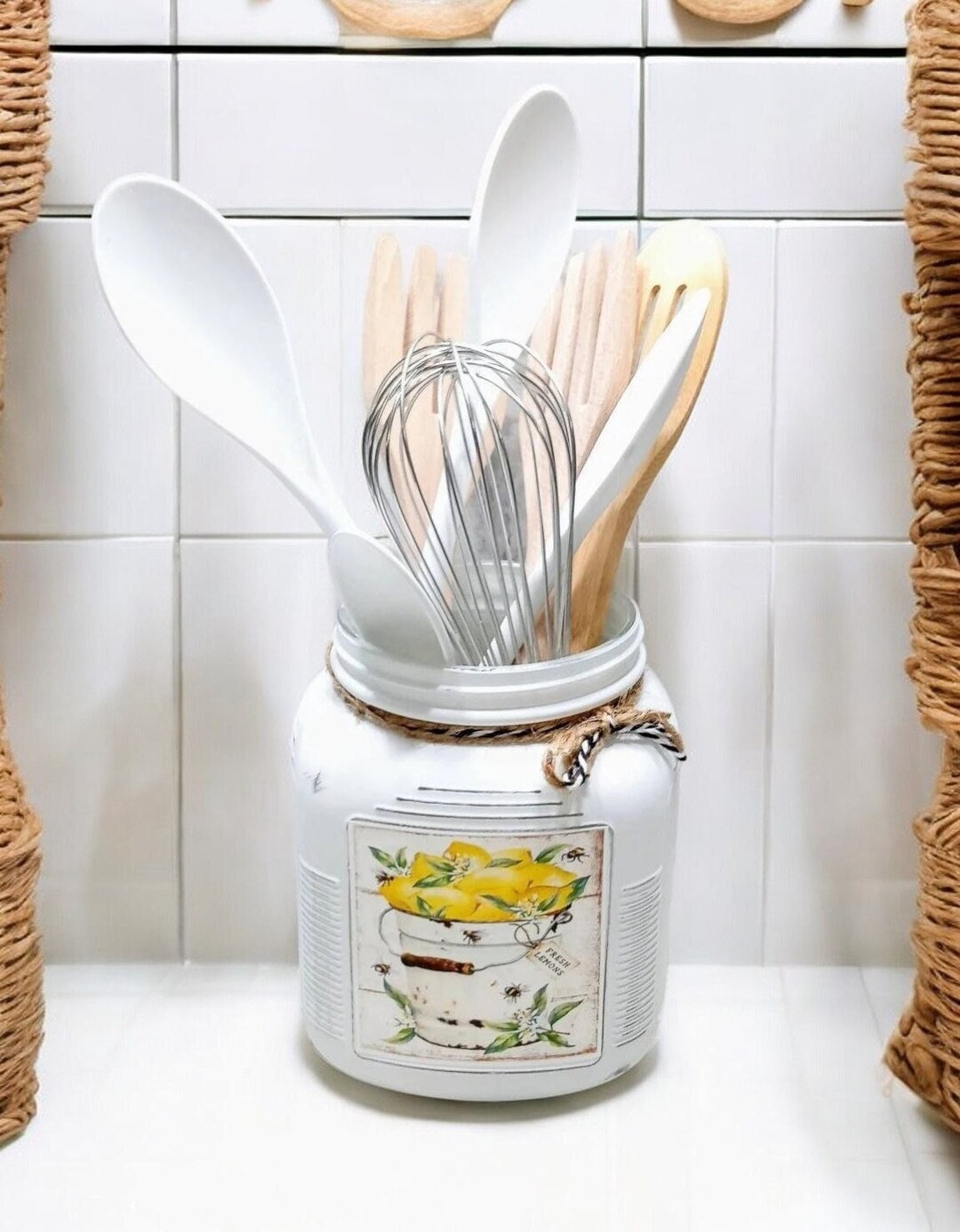 Lemon Utensil Holder, Lemon Utensil Caddy, Lemon Utensil Container ...