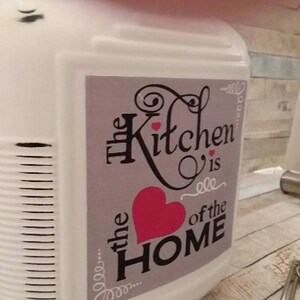 Rustic Farmhouse Kitchen Canisters/ Gloss Black and White Buffalo Plaid ...
