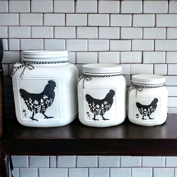 Chicken Canister Set - Etsy