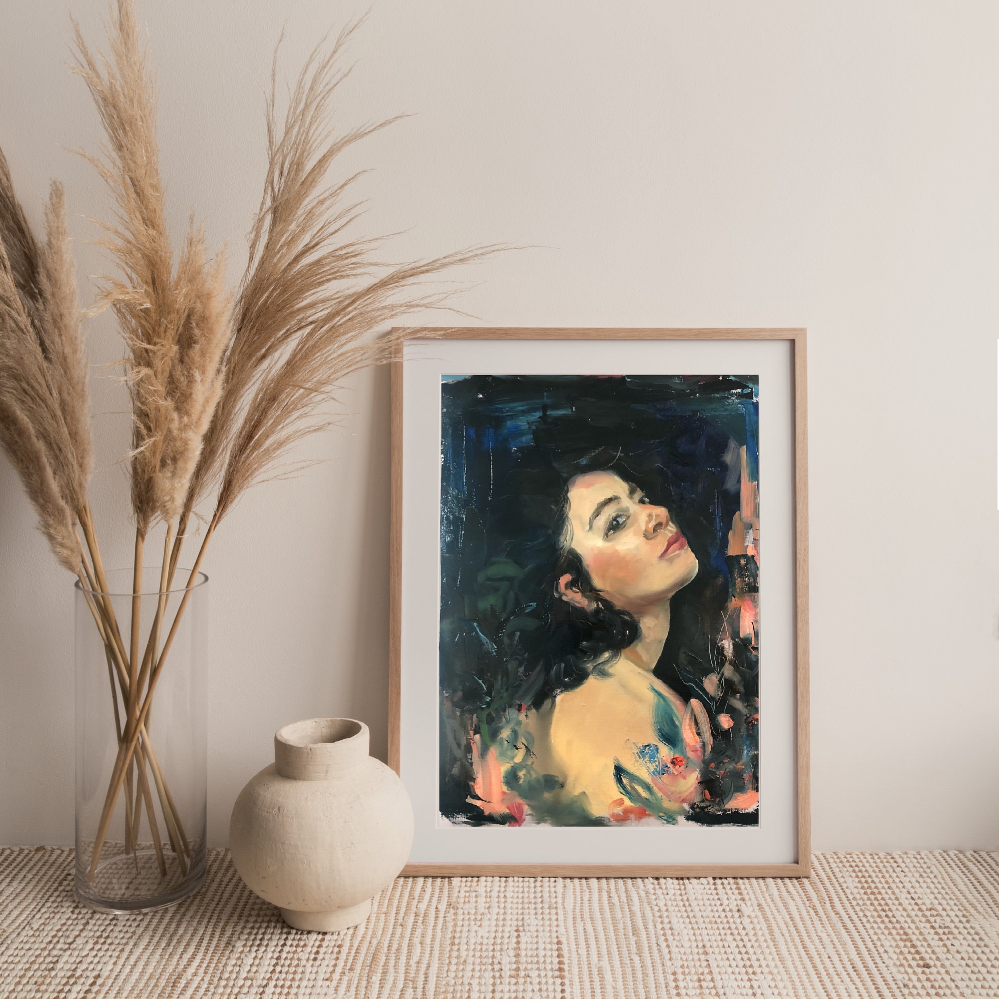 Original Female Figure Oil Painting Contemporary Woman - Etsy UK