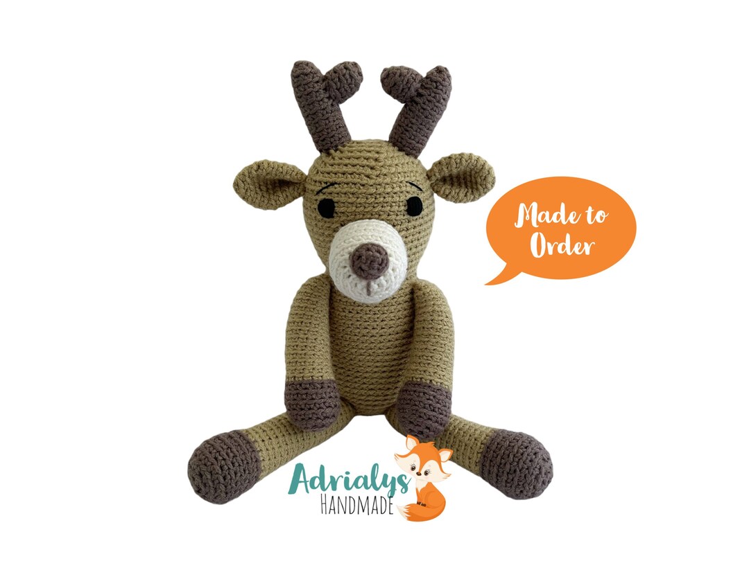 Crochet Deer, Deer Stuffed Animal, Deer Amigurumi, Woodland Stuffed ...