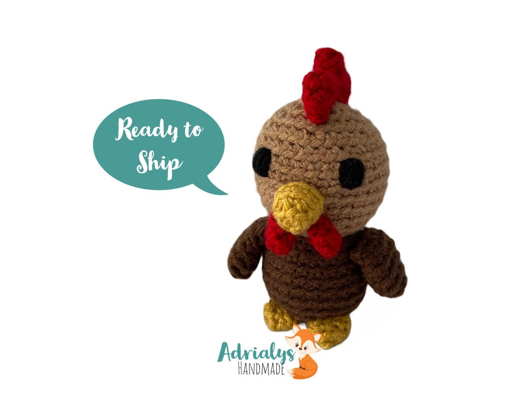 Crochet Rooster- Stuffed Rooster- Chicken Plush- Farm Animals- Barn ...