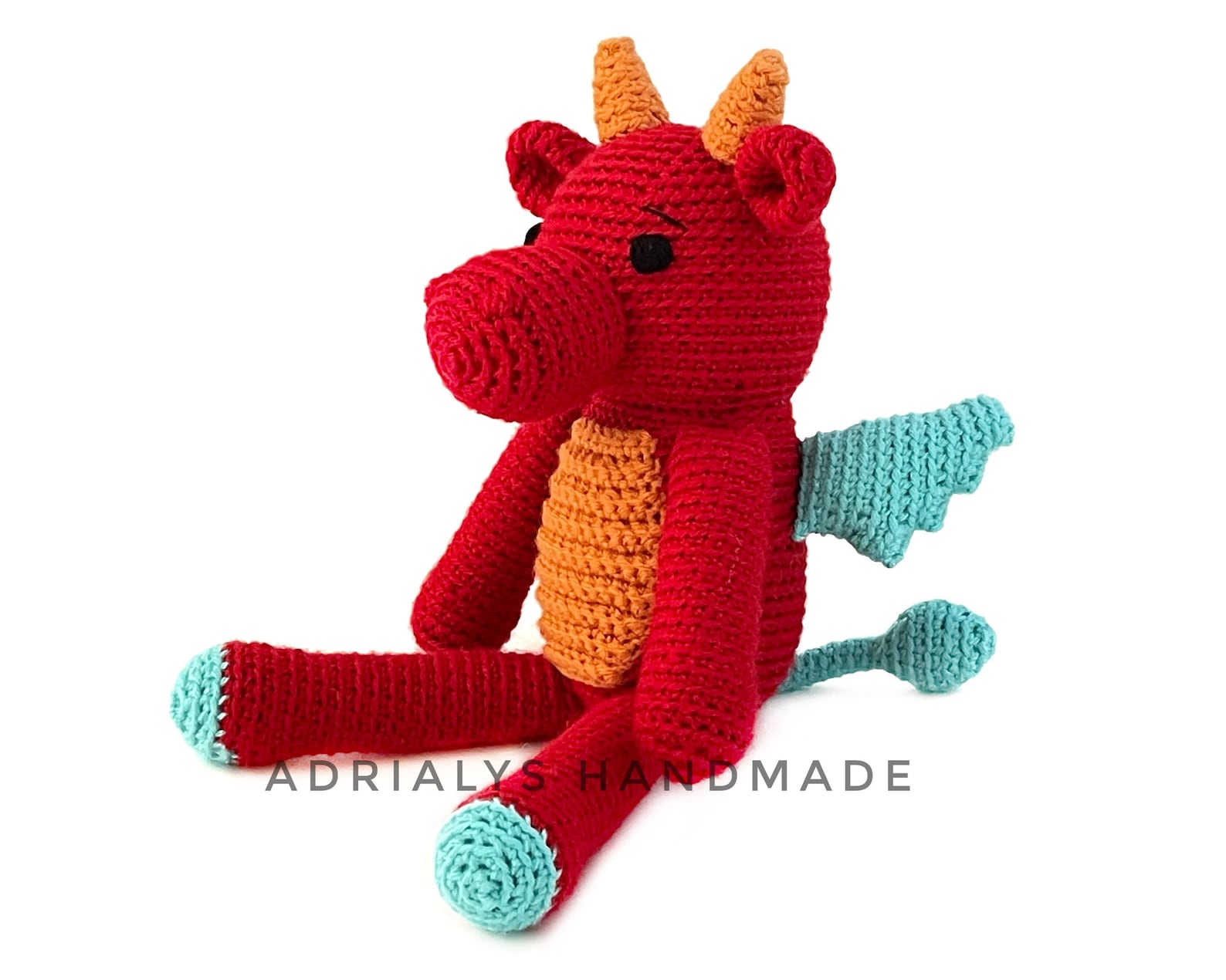 Crochet Red Dragon Dragon Amigurumi Crochet Animals Crochet | Etsy