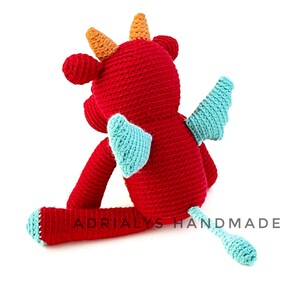 Crochet Red Dragon Dragon Amigurumi Crochet Animals Crochet | Etsy