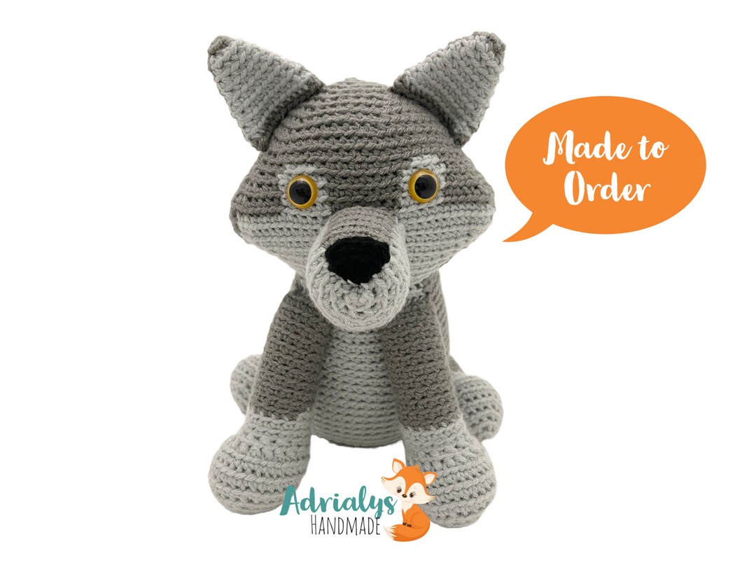 Crochet Wolf- Stuffed Wolf- Woodland Nursery- Woodland Animals- Forest ...