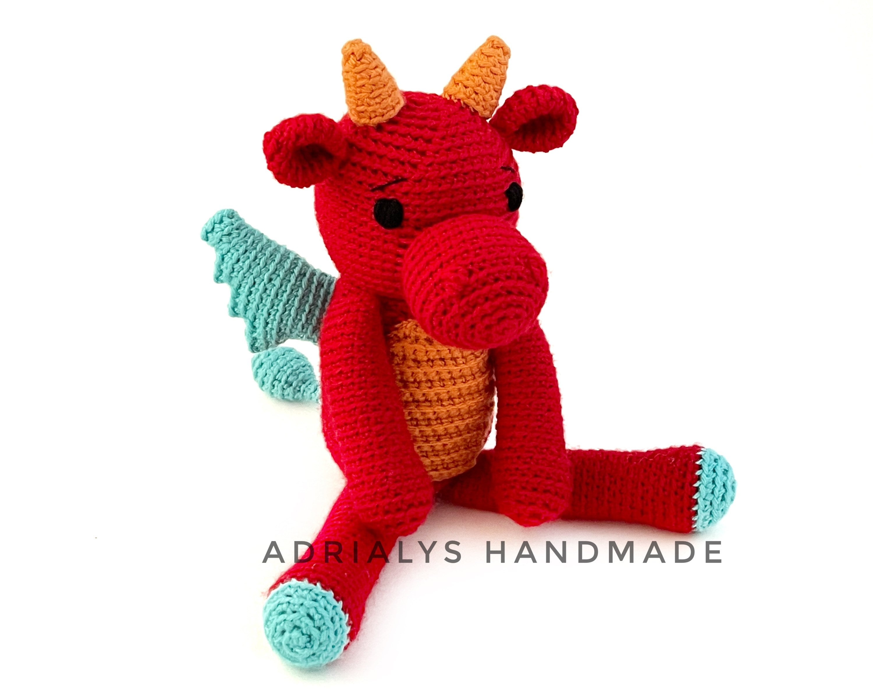 Crochet Red Dragon Dragon Amigurumi Crochet Animals Crochet | Etsy