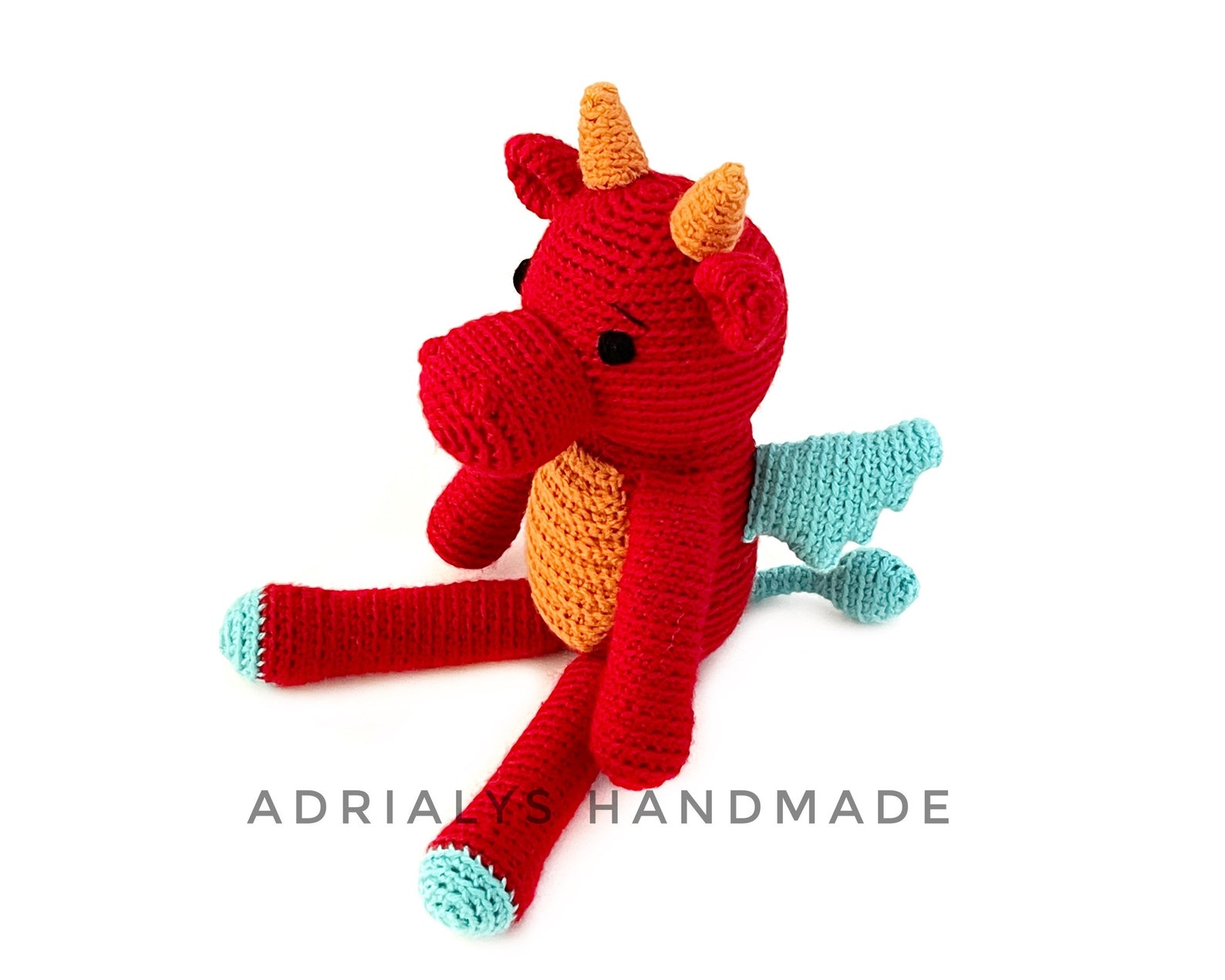 Crochet Red Dragon Dragon Amigurumi Crochet Animals Crochet | Etsy