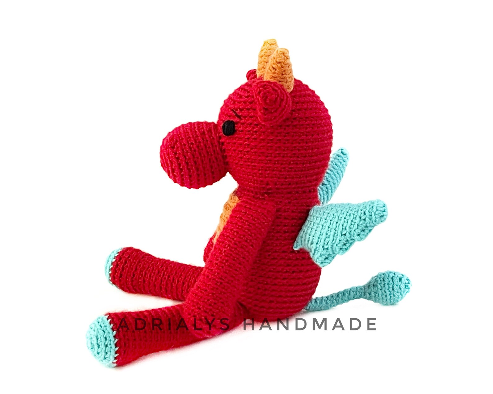Crochet Red Dragon Dragon Amigurumi Crochet Animals Crochet | Etsy
