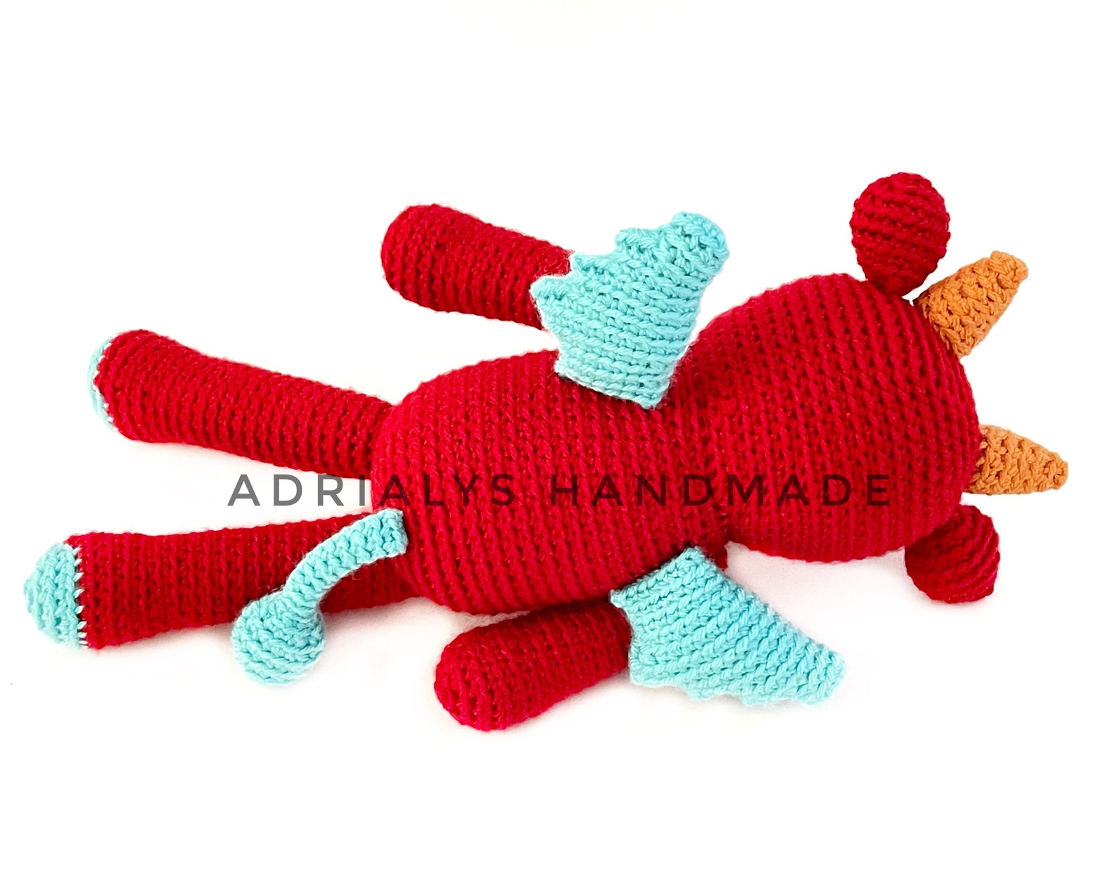 Crochet Red Dragon Dragon Amigurumi Crochet Animals Crochet | Etsy