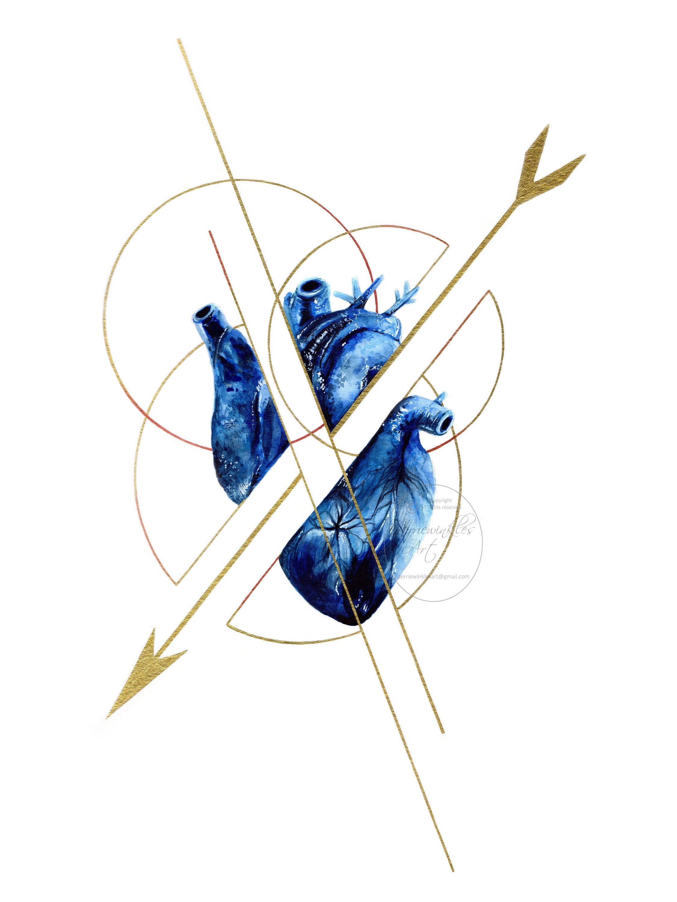 Abstract Human Heart Art