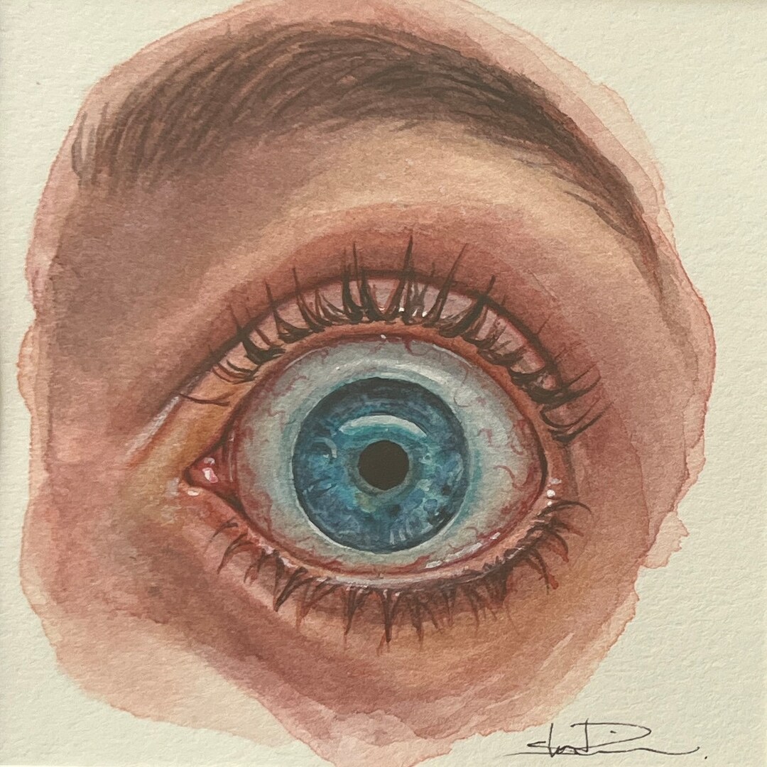 Original Watercolor - NOT a Print Artwork Realistic Eye Human Eyeball ...