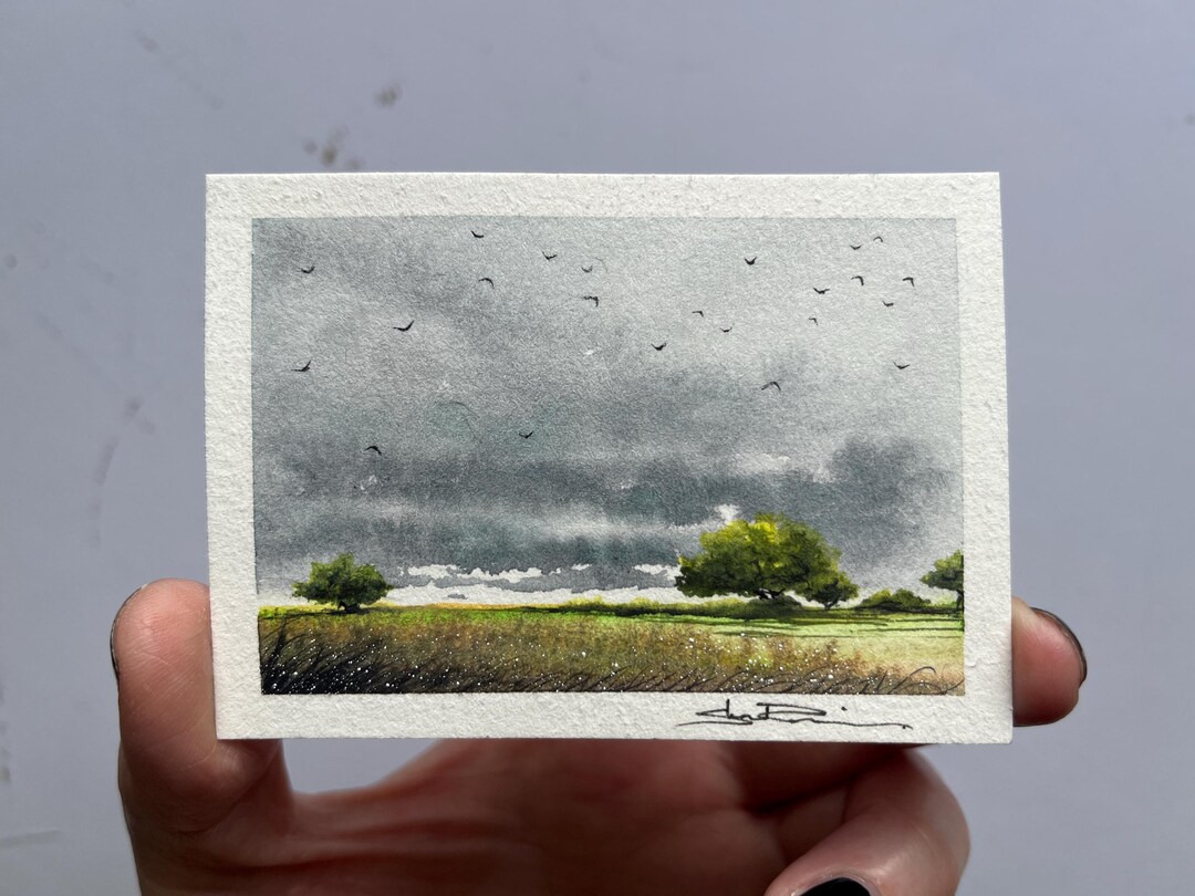 ACEO ATC Hand Painted Artist Trading Cards Original Miniature Mini Art ...