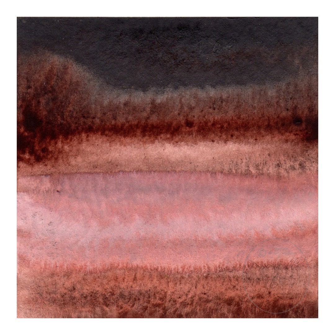 Abstract Square Watercolor Mixed Media Colorful Organic Expressive Fine ...