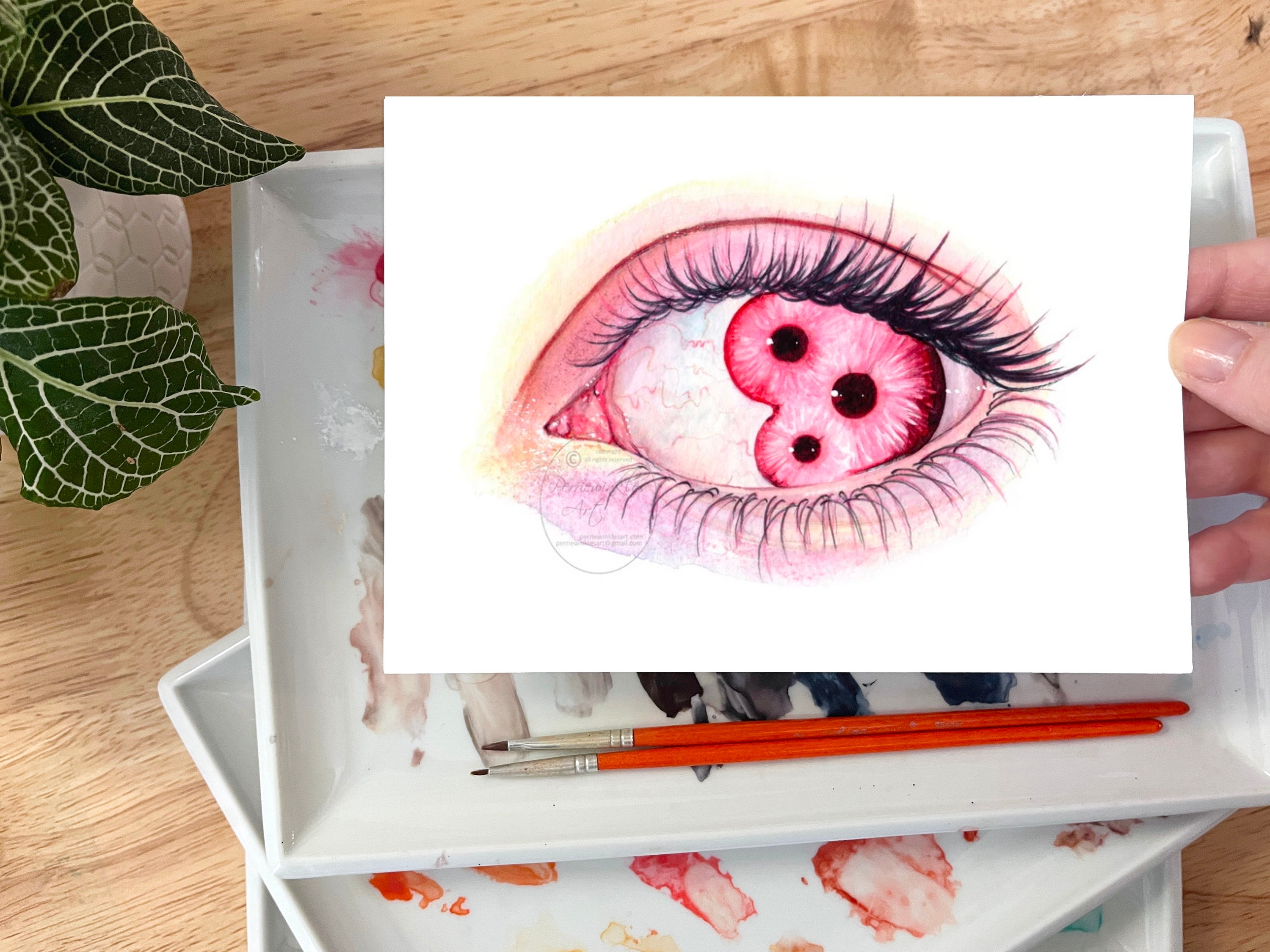 Human Eye Drawing Painting Fantasy Weird Drawings Cute Science | Etsy