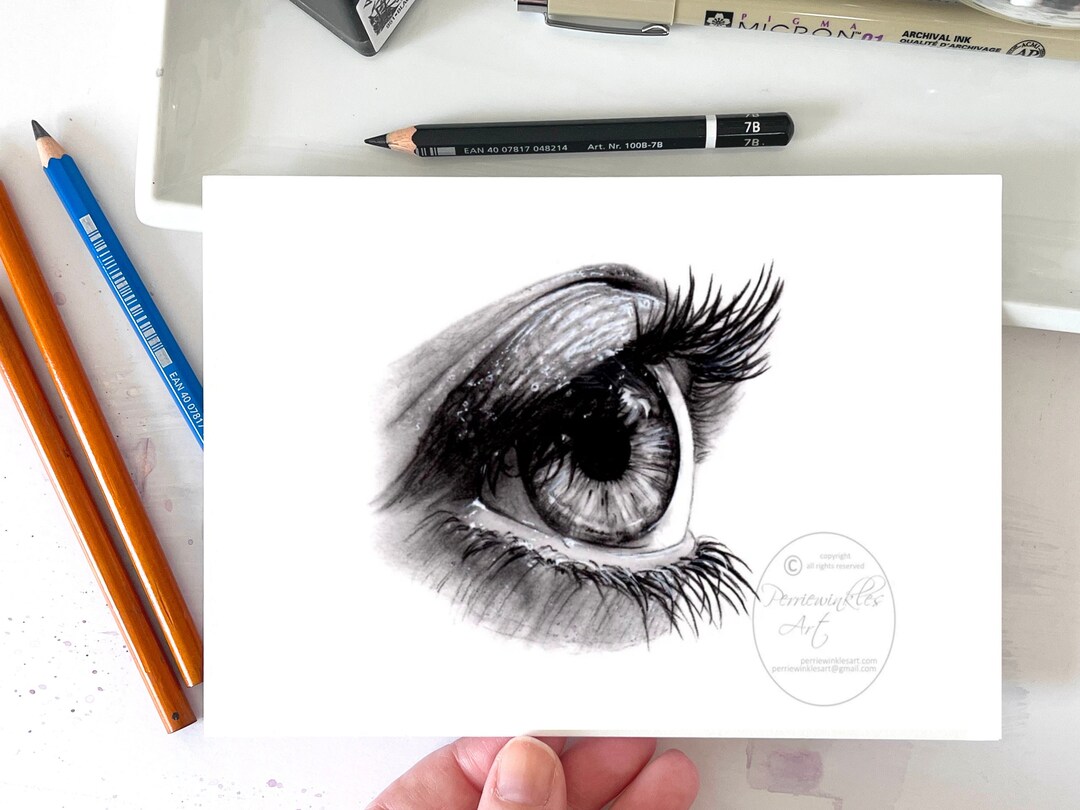 Eye Drawing - Eye Print, Fine Art Print, Hyperrealistic Art - Eye Art ...